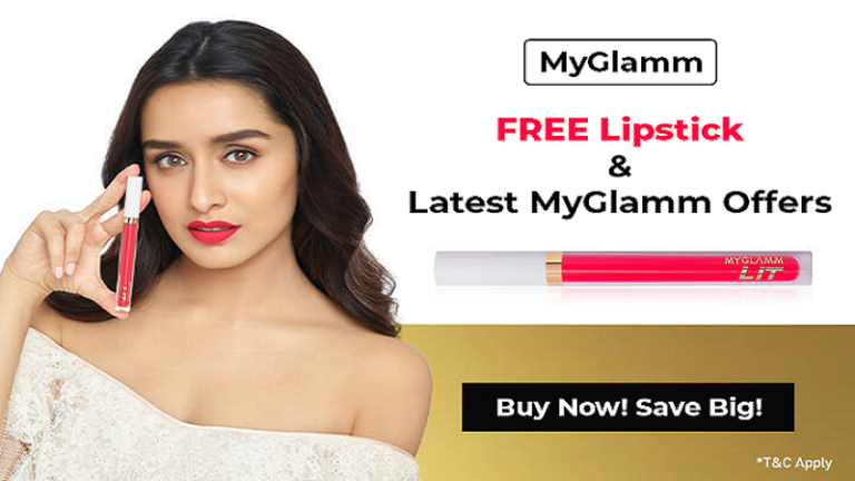 MyGlamm FREE Lipstick & Latest MyGlamm Offers- Buy Now! Save Big!